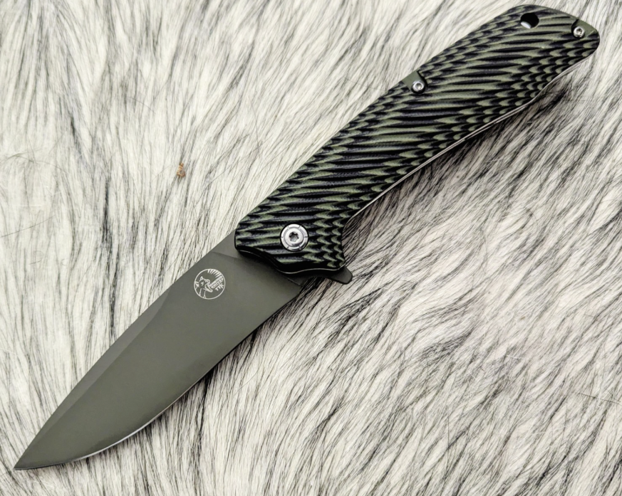 Folding Pocket Knife Forest Green Cerakote Blade